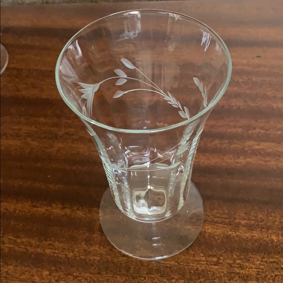 Vintage | Dining | Midcentury Etched Crystal Parfait Glasses | Poshmark